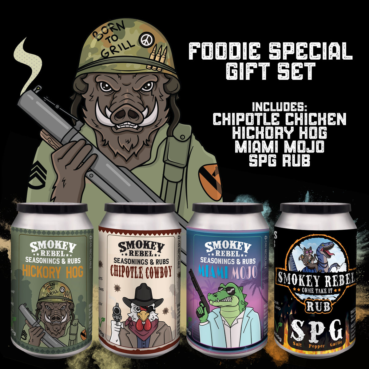 Seasoning Gift Sets UK | Spice Blends & Foodie Gifts by Smokey Rebel