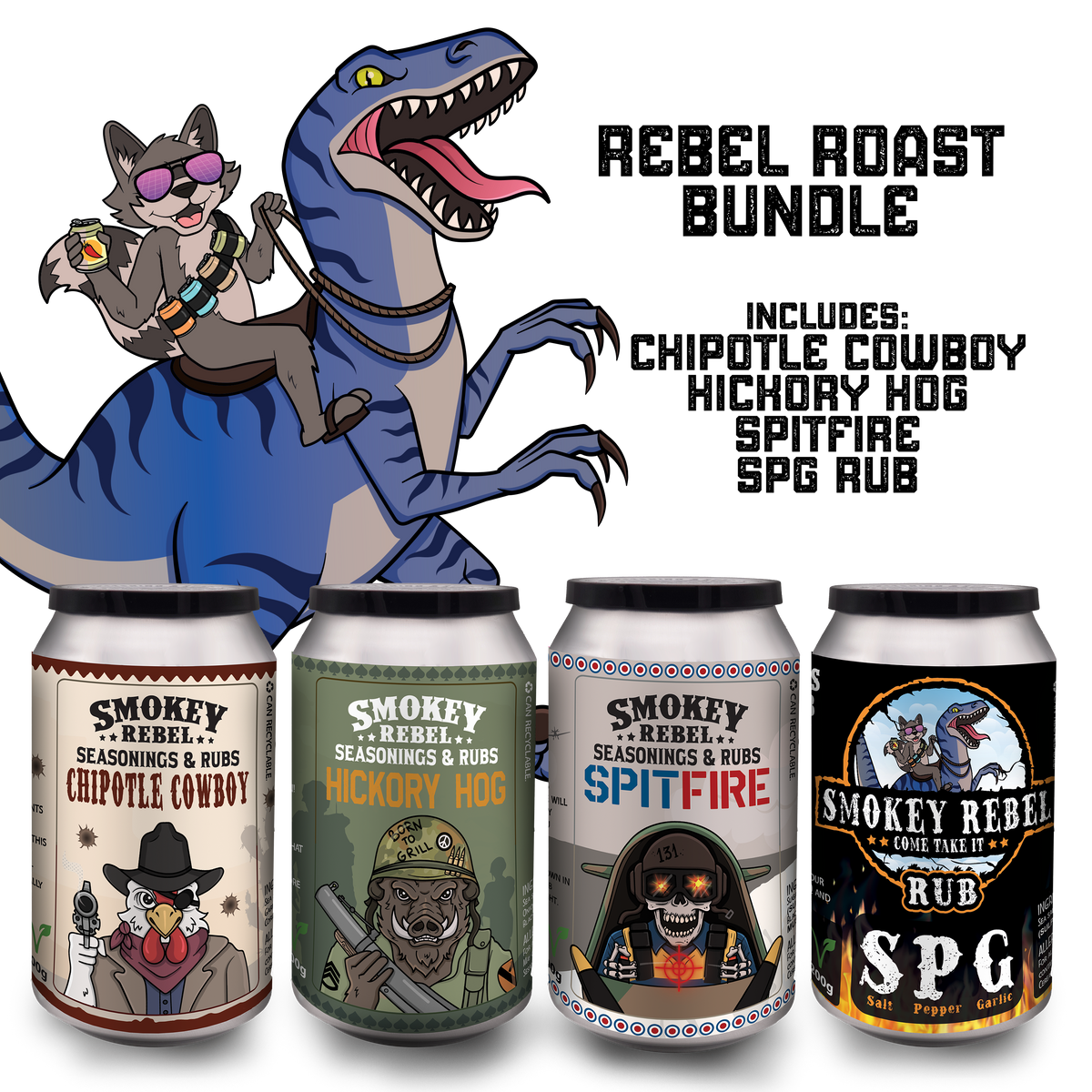 Roast Dinner Seasoning Gift Set UK | Smokey Rebel Roast Bundle – 4 Pack