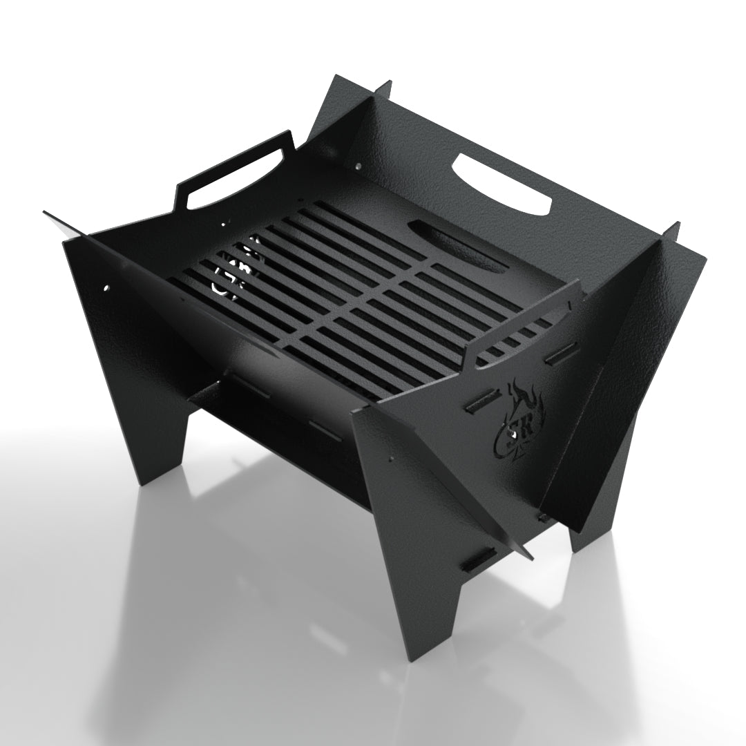 Scout Rebel Grills Fire Pit – Compact British Steel Fire Pit – Smokey Rebel